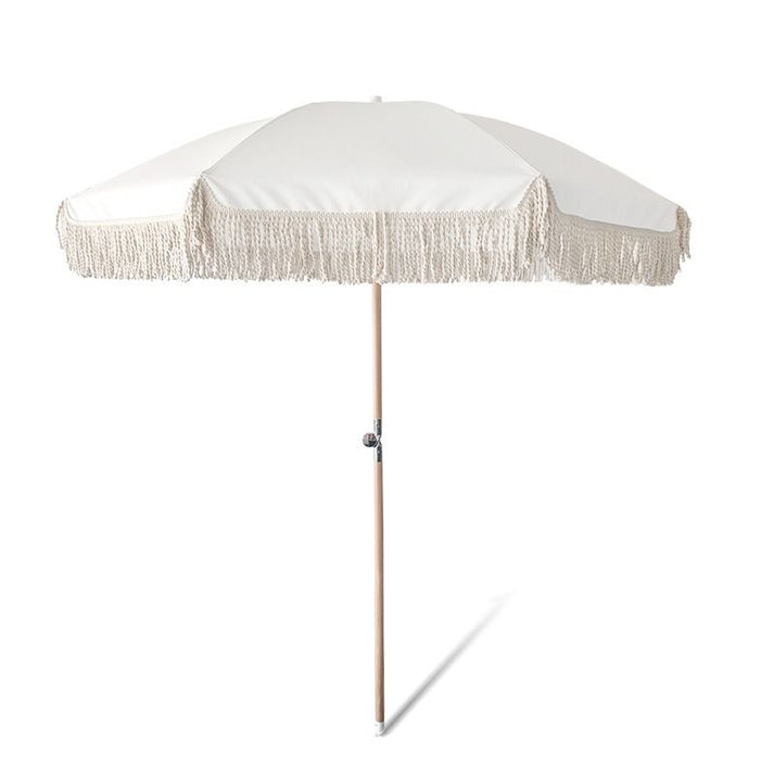 ‘The Millie' White Boho Parasol Umbrella Sun Garden Parasol ...